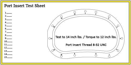 Port Insert Test Sheet – Dive Lab